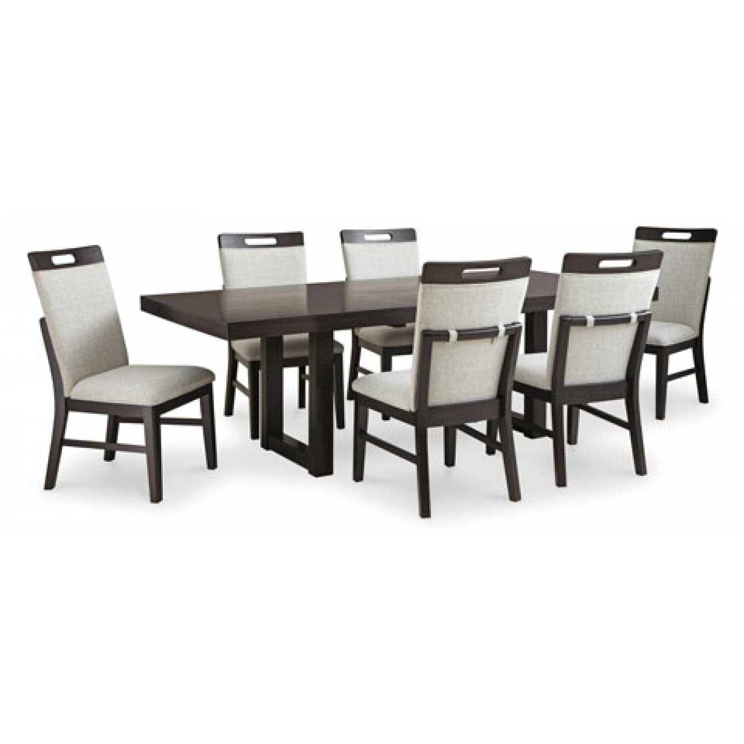 D618-35-01(6) 7PC SETS Neymorton Dining Extension Table + 6 Chairs