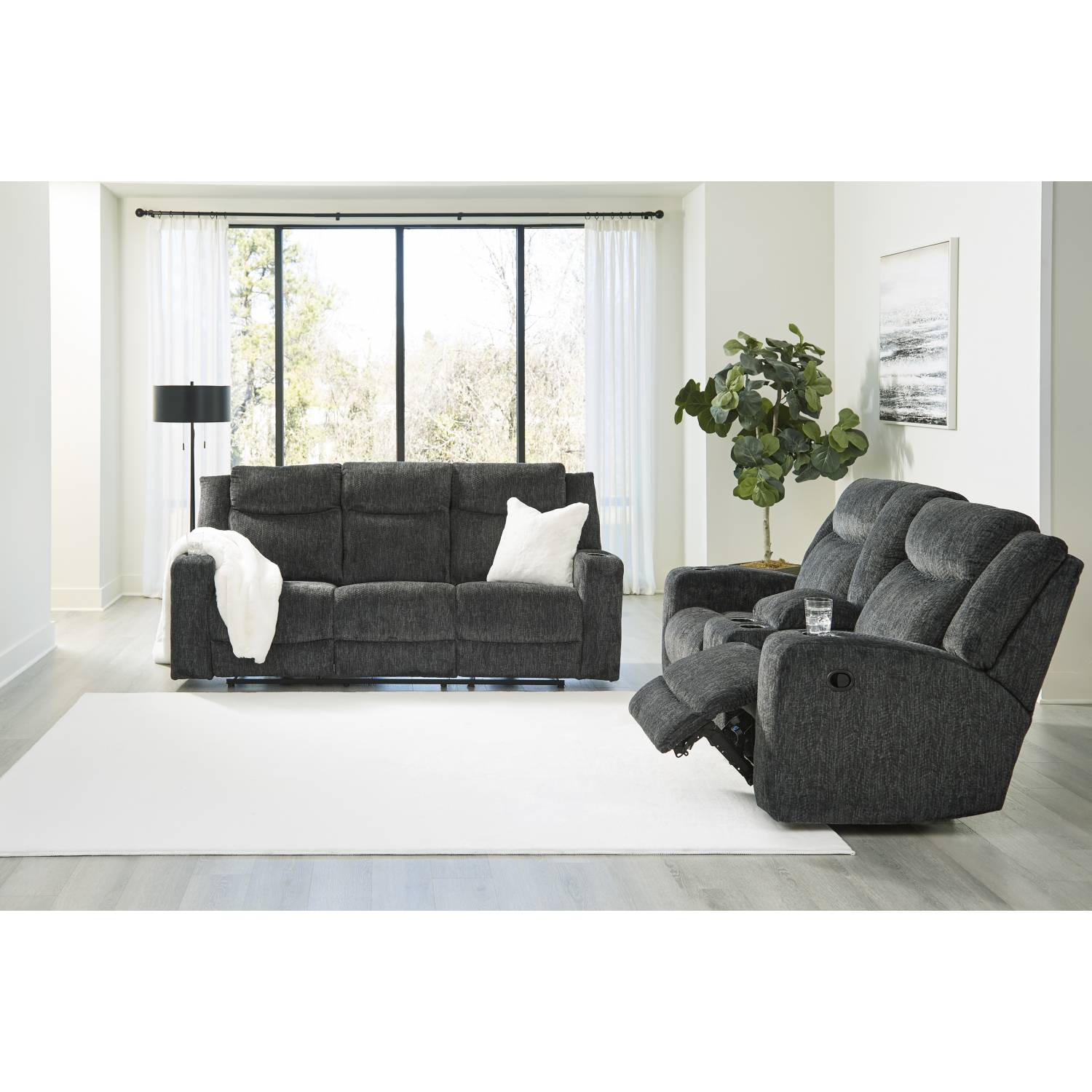 46504-89-94 2PC SETS Martinglenn Reclining Sofa with Drop Down Table ...