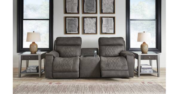 23703 58 60 62 Hoopster 3 Piece Power Reclining Loveseat with Console