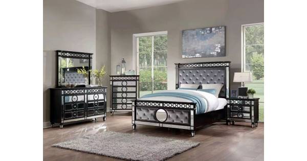 NX7134GY-Q-BED-4PC 4PC SETS THEOLA QUEEN BED
