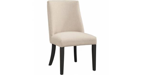 1968 Alpine Furniture 1968 02 Live Edge Parson Dining Chair Cream Fabric