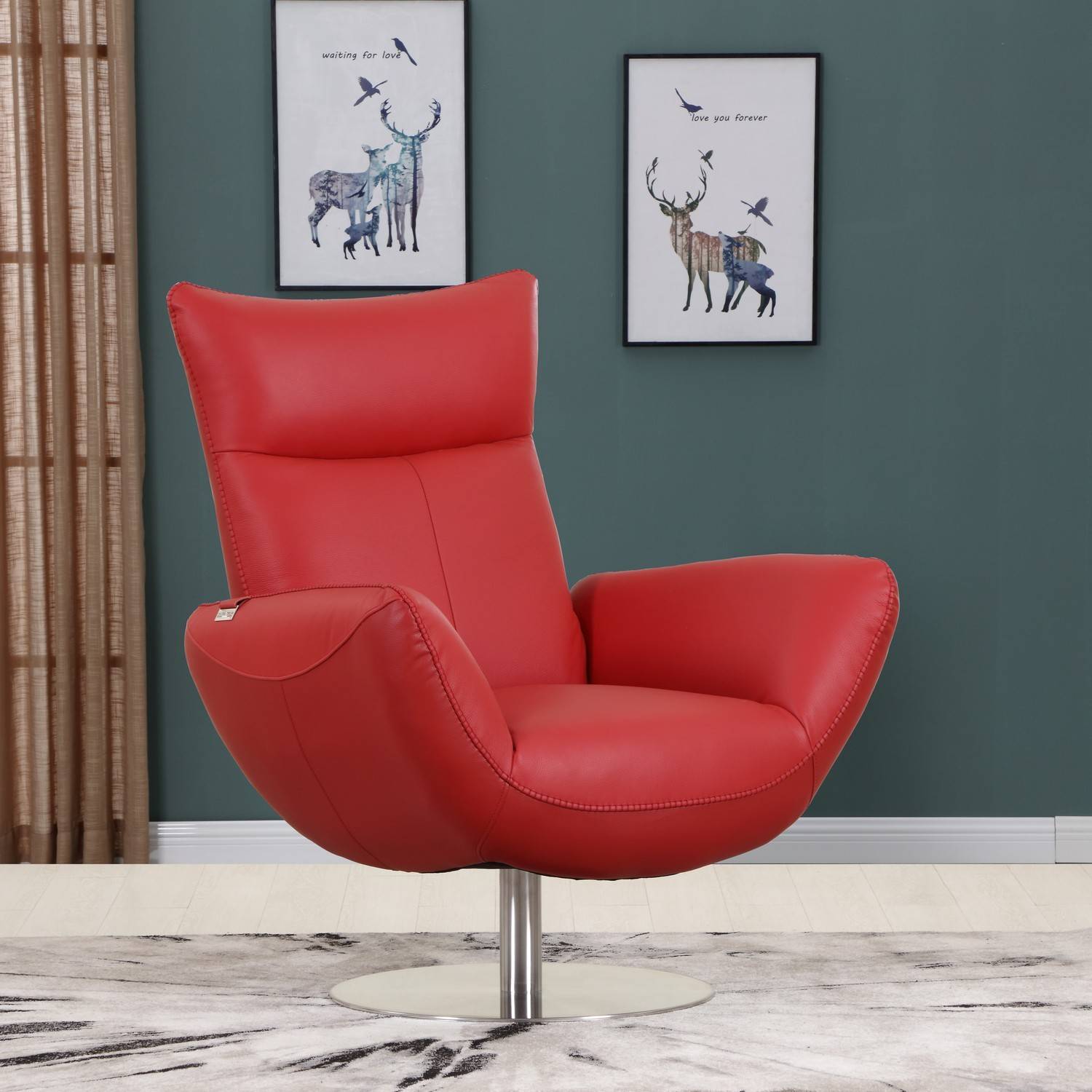 Red lounge chair store